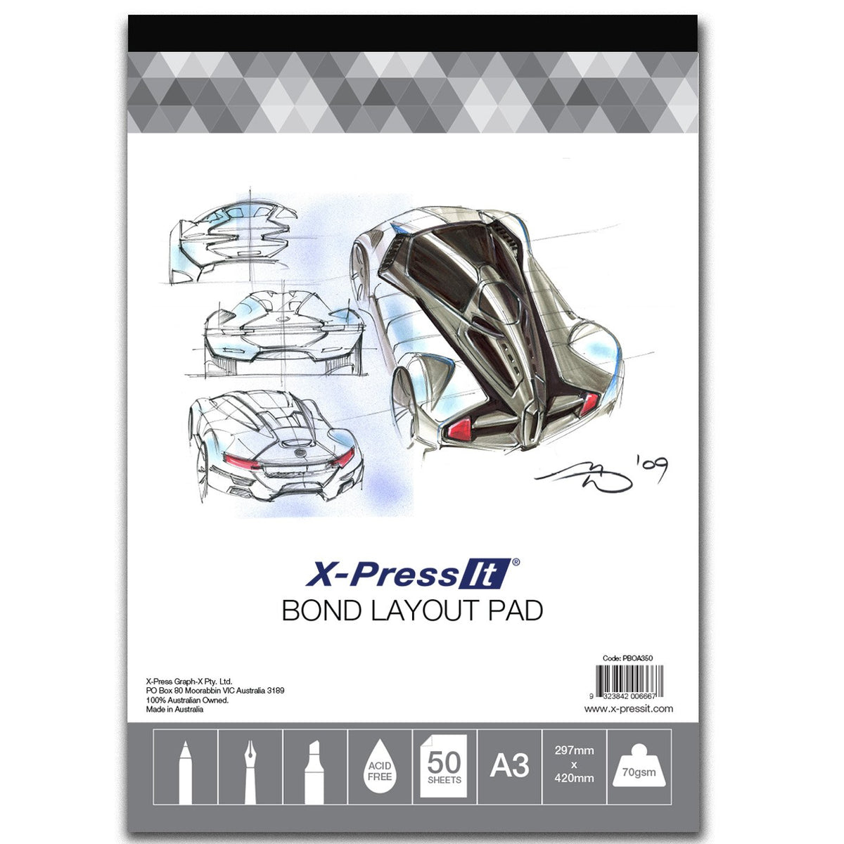 Pad Bond A3 50 sheet – X-Press It Australia